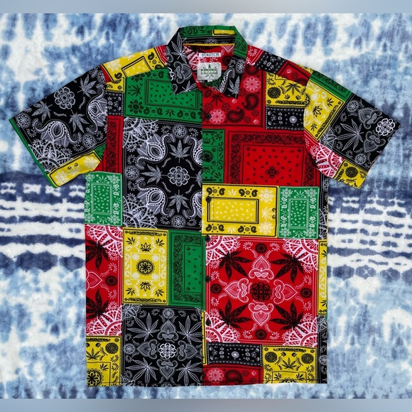 kronic prints | Shirts | Kronic Prints Bob Marley Color Block Weed ...
